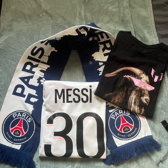 Jordan | Shirts | Psg Messi Soccer Jersey White And Pink Messi Goat ...